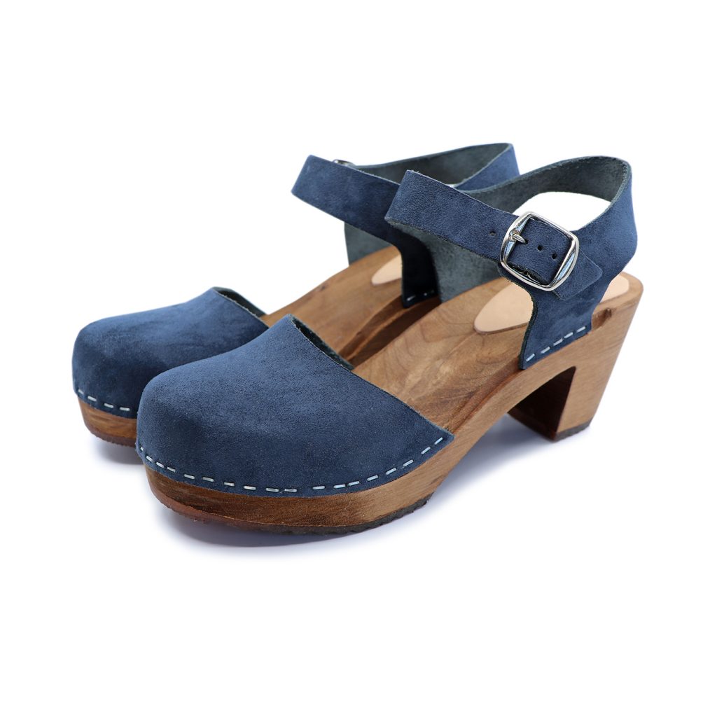 FREJA Holz Clogs Sandale flach bordeaux rot - me and my clogs